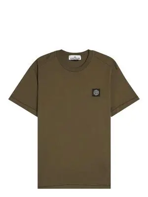 Stone Island Compass Patch Logo T-shirt - Green