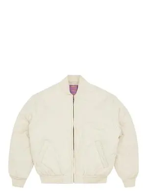 CORTEIZ Olde English Quilted Bomber Jacket - Cream