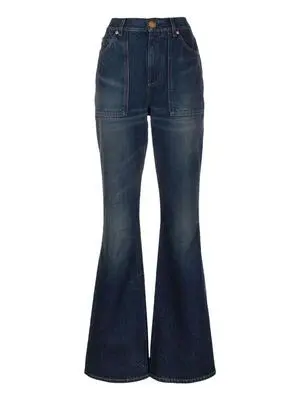 Balmain Vintage Flared Denim Jeans - Blue
