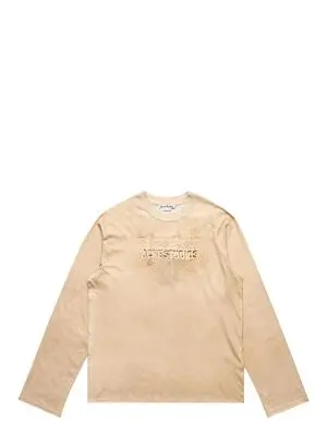 Acne Studios Long-sleeve Logo T-shirt - Tan