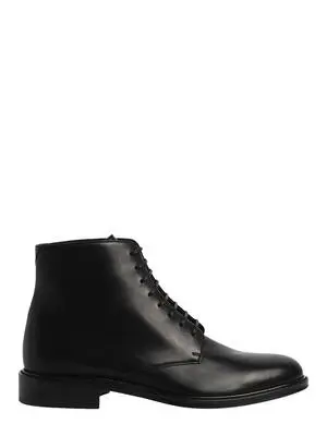 Saint Laurent Army 20 Lace Up Boot - Black