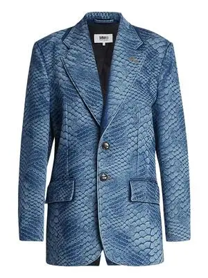 MAISON MARGIELA Blazer With Snake Print - Blue