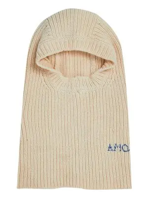 Alexander McQueen Rib Knit Hood - Cream