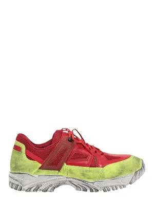 MAISON MARGIELA Security Dirty Treatment Sneakers - Red