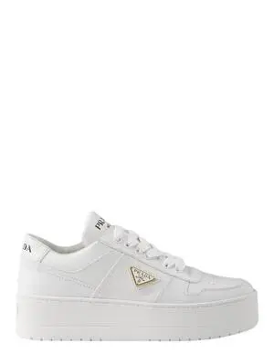 Prada Downtown Leather Sneakers - White