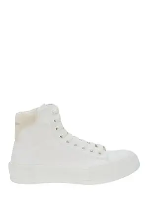 Alexander McQueen Deck Plimsoll High Top Sneakers - White