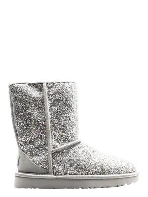 UGG Classic Short 'cosmos Glitter' Boots - Silver