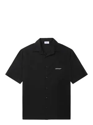Off-White Gothic Arrow Poplin Bowling Shirt - Black