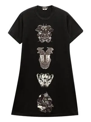 Comme Des Garçons Graphic Print Long T-shirt - Black