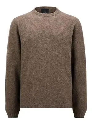 Moncler Knit Jumbo Round Neck Top - Tan