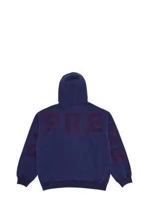 Supreme Frayed Hooded Sweatshirt - Blue