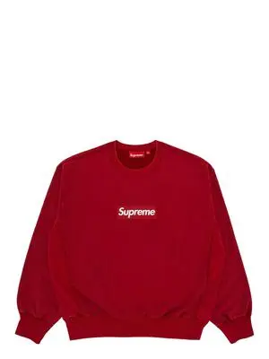 Supreme Washed Box Logo Crewneck - Red