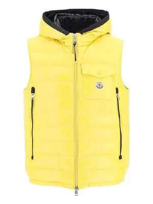 Moncler Ragot Hooded Down Gilet - Yellow