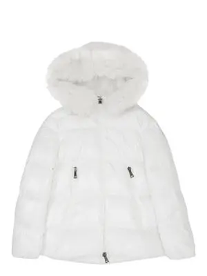 Moncler Laiche Zip Up Puffer Jacket - White