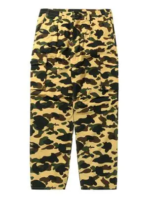 A BATHING APE 1st Camo Wide Fit 6 Pocket Pants - Yellow