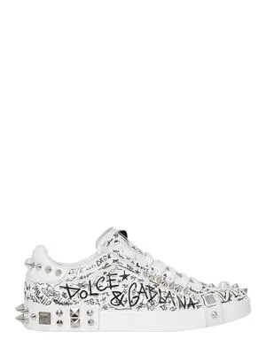 Dolce & Gabbana Portofino 'punk Rock' Sneakers - White