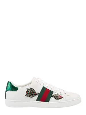 Gucci Ace Embroidered Sneakers - White