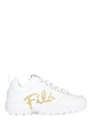 FILA Disruptor 2 Script Metallic Sneakers - White