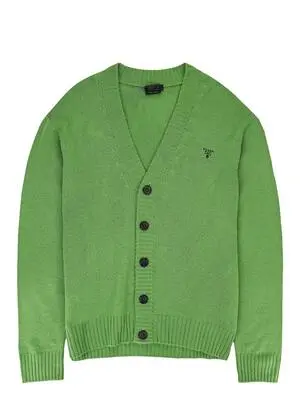 Prada Logo Cardigan - Green