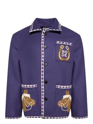 BODE Appliqué Jacket - Purple