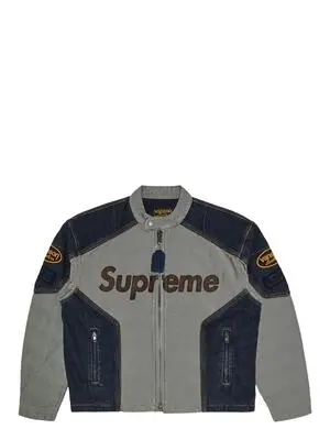 Supreme X Vanson Leathers X Cordura Cotton Jacket - Blue
