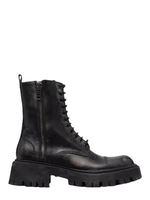 Balenciaga Tractor High Boots - Black