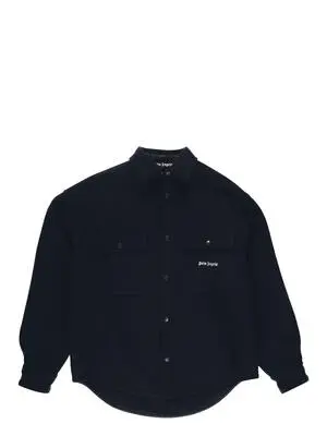 Palm Angels Logo Overshirt - Black