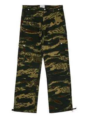 Rhude Tiger Camo Cargo Pant - Green