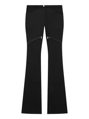 COURREGES Ellipse Zipped Twill Pants - Black