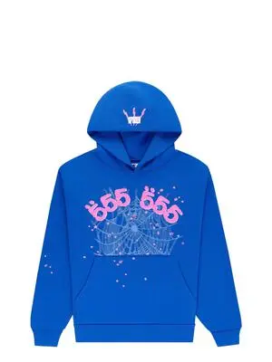 SP5DER Angel Number Hoodie - Blue