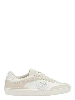 Gucci G74 'interlocking G' Suede - White