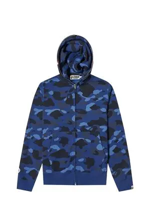 A BATHING APE Color Camo 2nd Shark Full Zip Hoodie - Blue