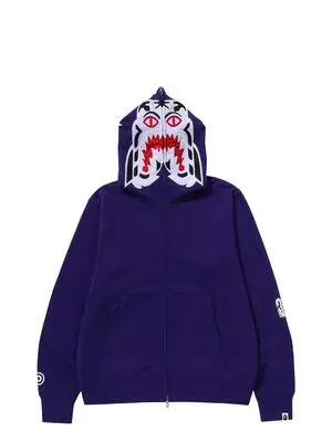 A BATHING APE Tiger Full Zip Hoodie - Purple