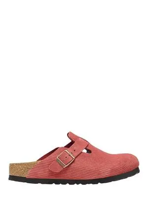 BIRKENSTOCK Boston Embossed Corduroy Clogs - Red
