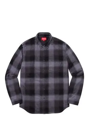 Supreme Shadow Plaid Flannel Shirt - Black