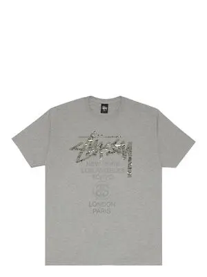 StÜssy World Tour Camo Tee - Grey