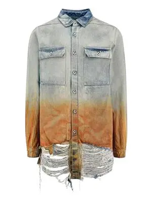 Rick Owens Degrade Denim Outershirt - Blue
