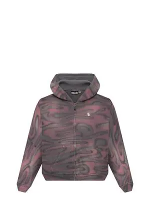 HELLSTAR Path To Paradise Airbrush Zip-up Hoodie - Pink