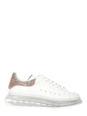 Alexander McQueen Oversized Sneaker With Glitter Detail - White