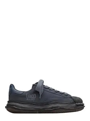 Mihara Yasuhiro Blakey Og Sole Overdyed Canvas Low - Black