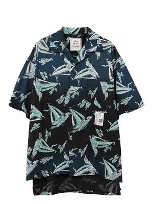 Mihara Yasuhiro Vintage Like Aloha Short-sleeve Shirt - Black