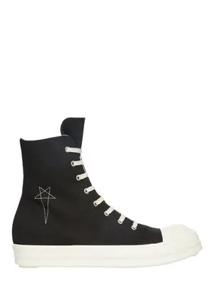 Rick Owens Pentagram High-top Sneakers - Black