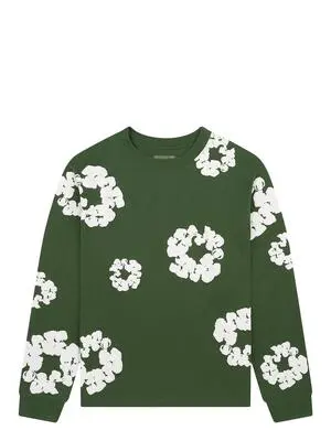 DENIM TEARS Long-sleeve Wreath Tee - Green