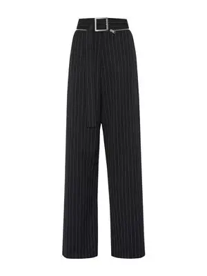 Jean Paul Gaultier Pinstripe Tailored Trousers - Black