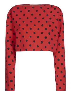 Marni Small Dot Top - Red
