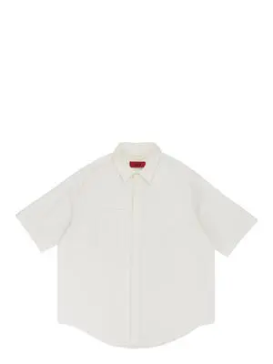 424 Textured Button-down Shirt - Cream