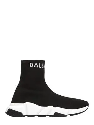 Balenciaga Speed Trainer High Top Sneakers - Black