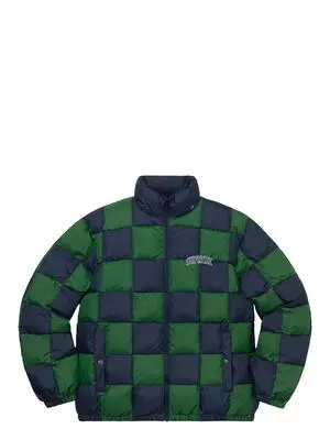 Supreme Checkerboard Puffy Jacket - Blue
