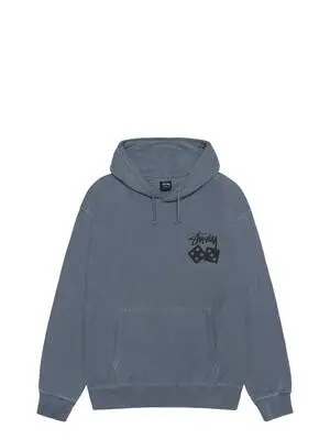 StÜssy Dice Pigment Dyed Hoodie - Blue