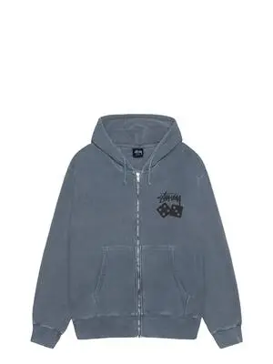 StÜssy Dice Zip Up Hoodie - Blue